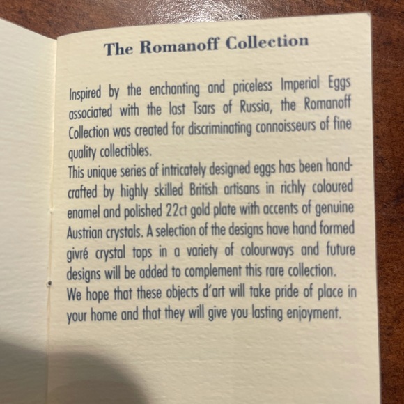 Romanoff Collection | Art | Romanoff Collection Enamel 22k Gold Plate ...